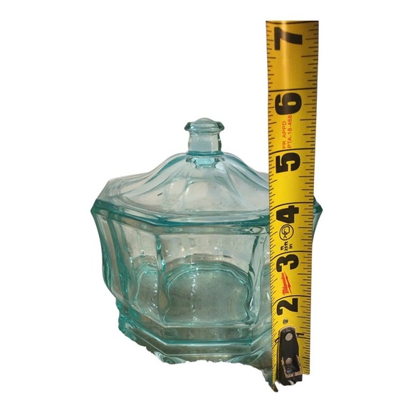 Indiana Glass | Accents | Vintage Indiana Glass Green Glass Covered ...